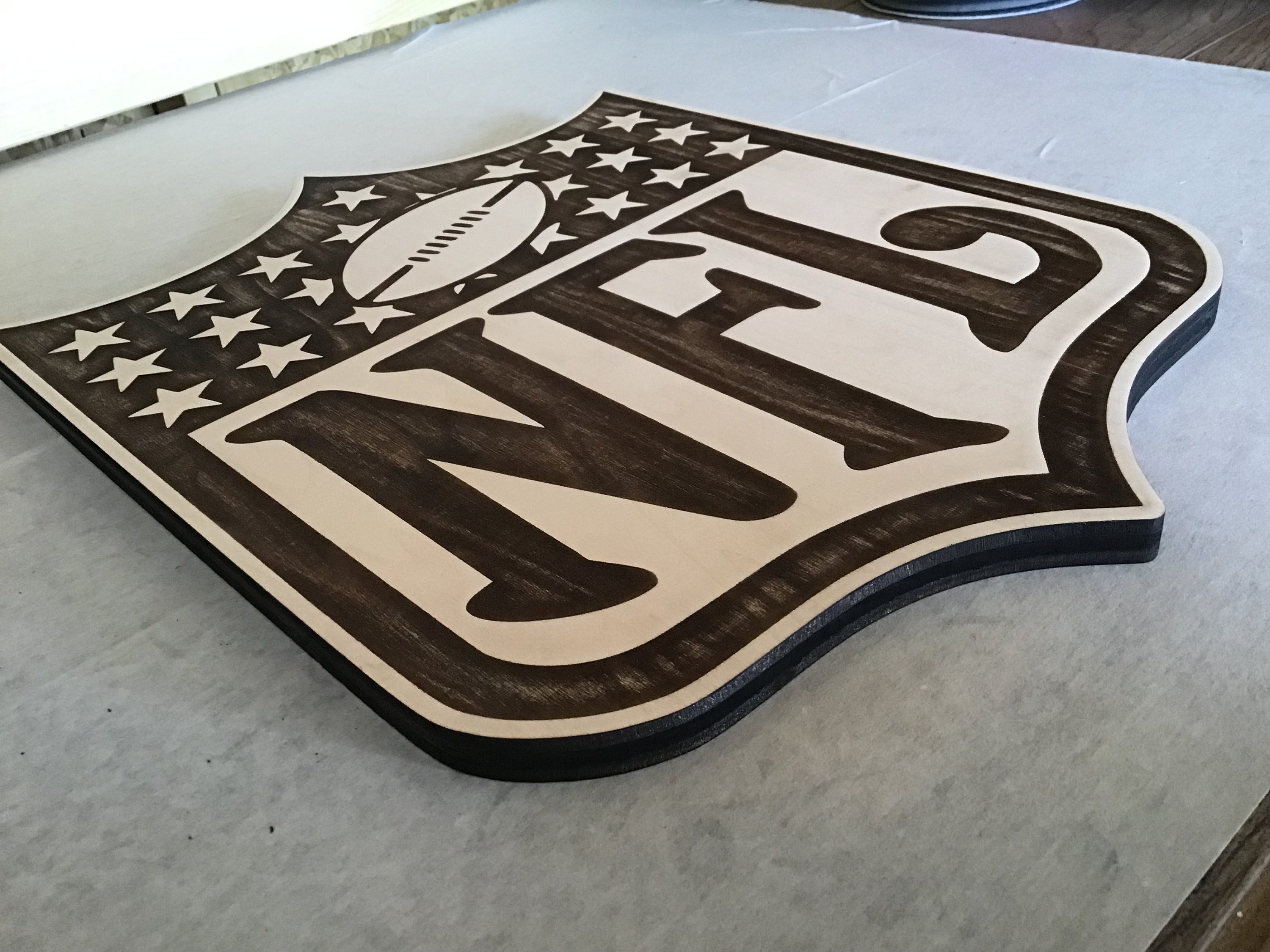 14 X 11 NFL Logo Rustic Wood Sign Wall Decor - Etsy