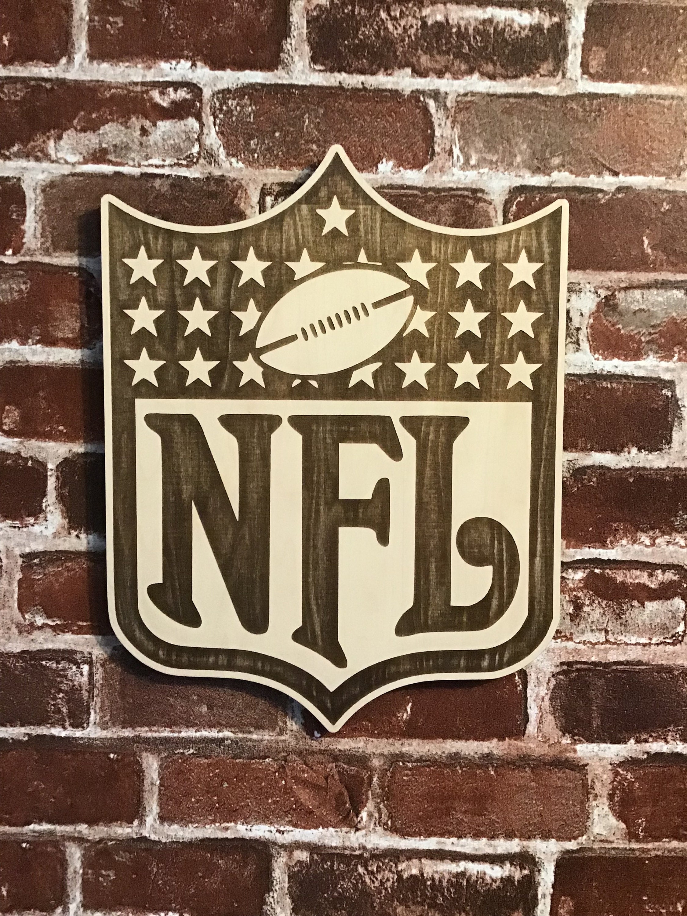 14 X 11 NFL Logo Rustic Wood Sign Wall Decor - Etsy