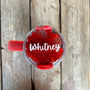 Red Delicious Stanley Lid Topper Custom Petri Resin Stanley Lid Resin ...