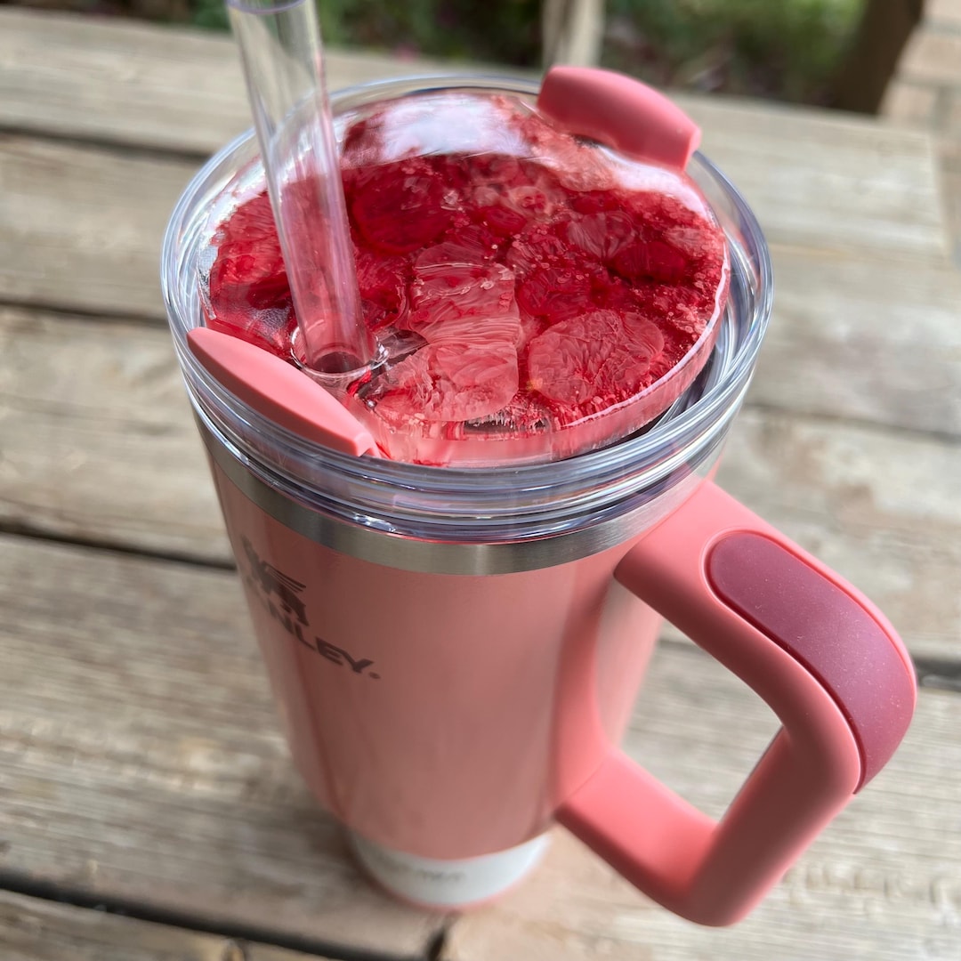 Winter Berry Shimmer Stanley Lid Topper | Custom Petri Resin Stanley Lid | Pink Stanley ...