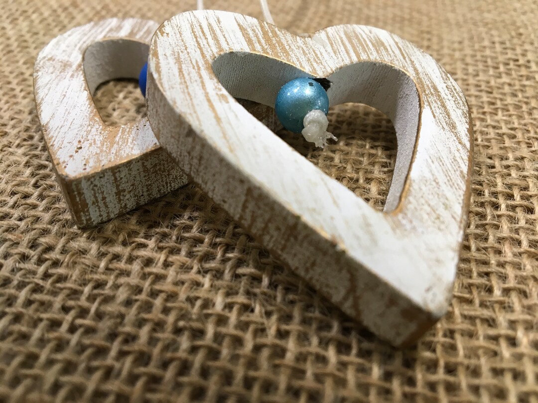 Wooden Heart Light Pull. Handmade Shabby Chic Heart Light Pull With ...