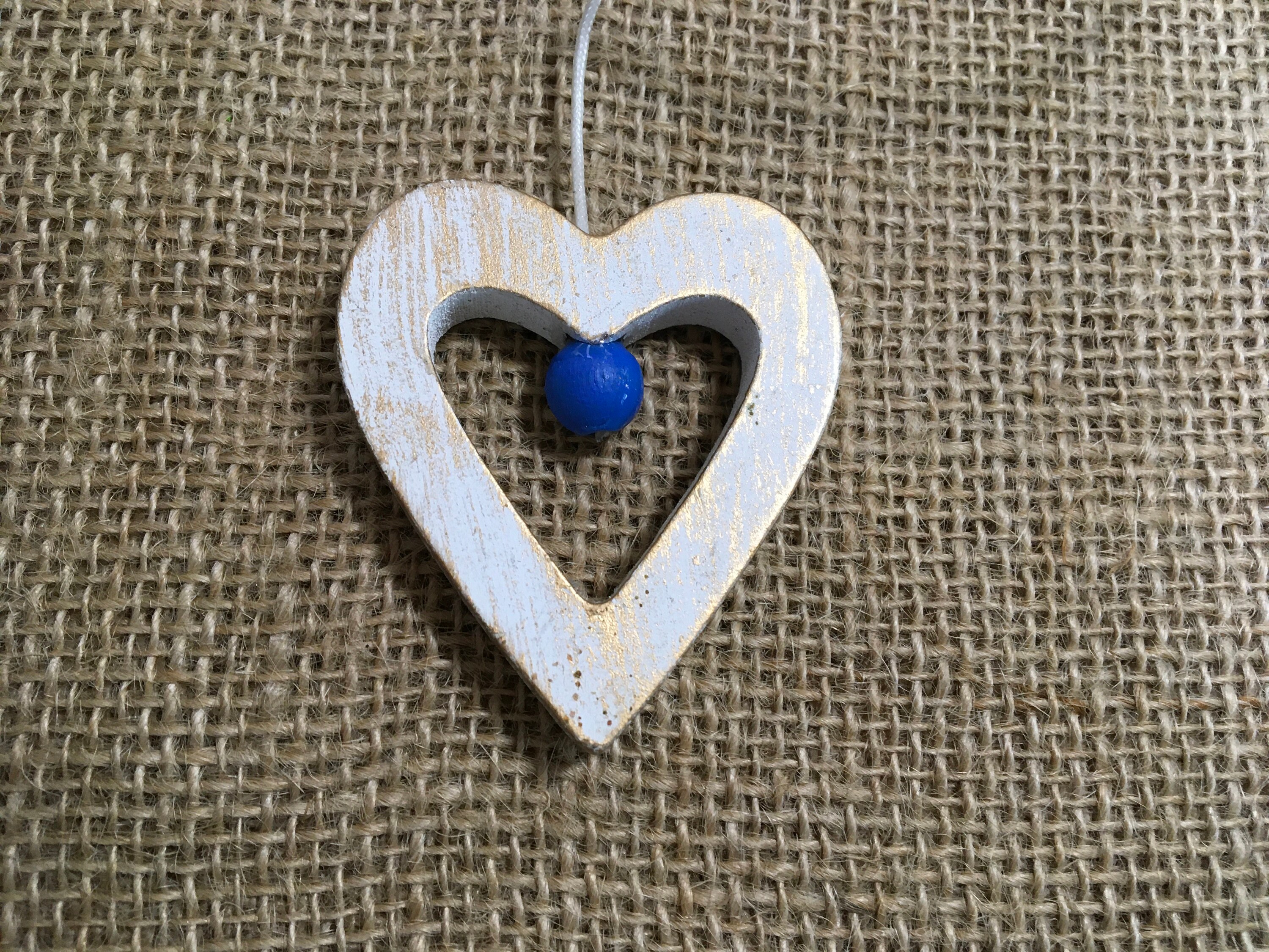 Wooden Heart Light Pull. Handmade Shabby Chic Heart Light Pull With ...