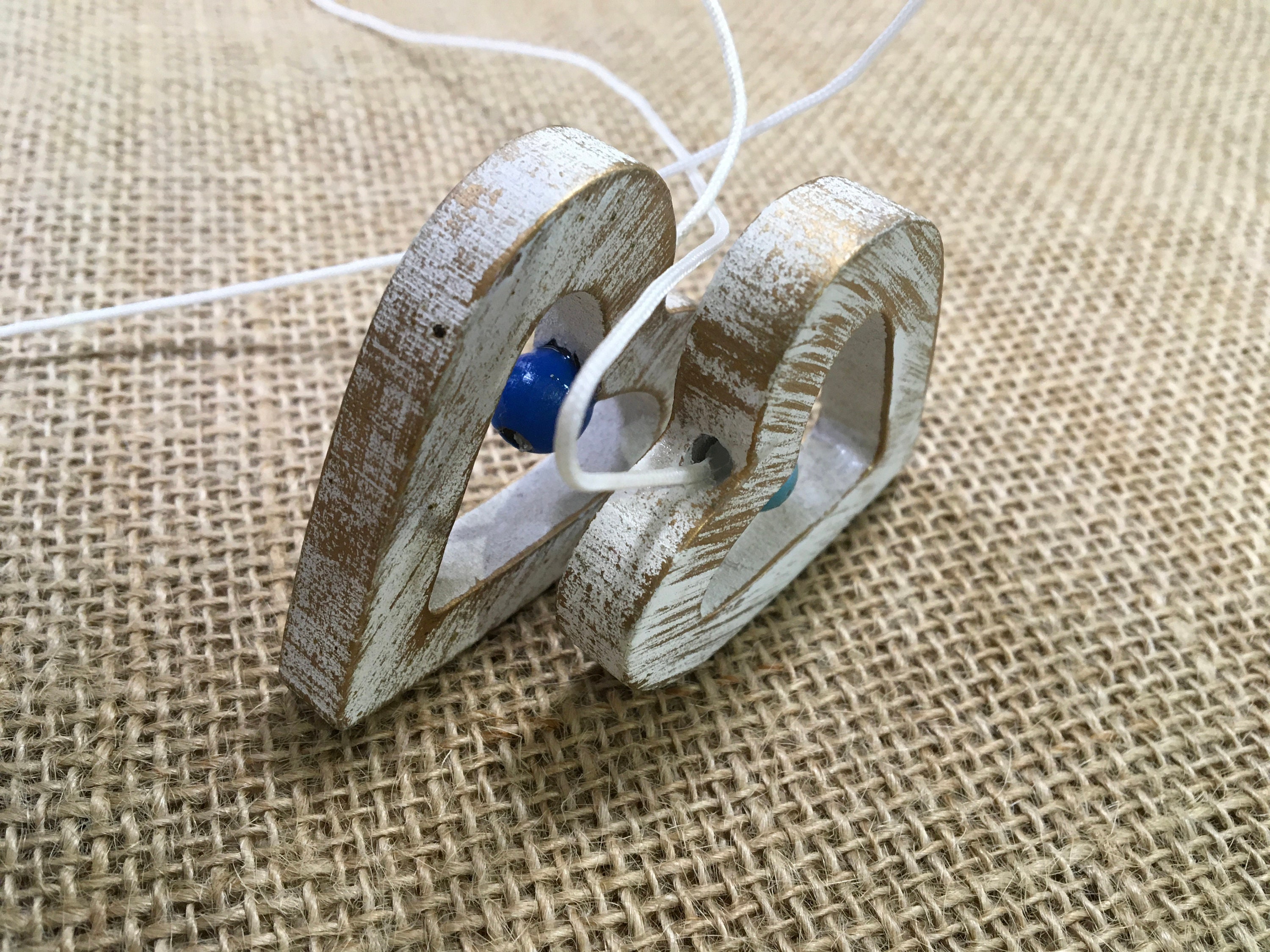 Wooden Heart Light Pull. Handmade Shabby Chic Heart Light Pull With ...