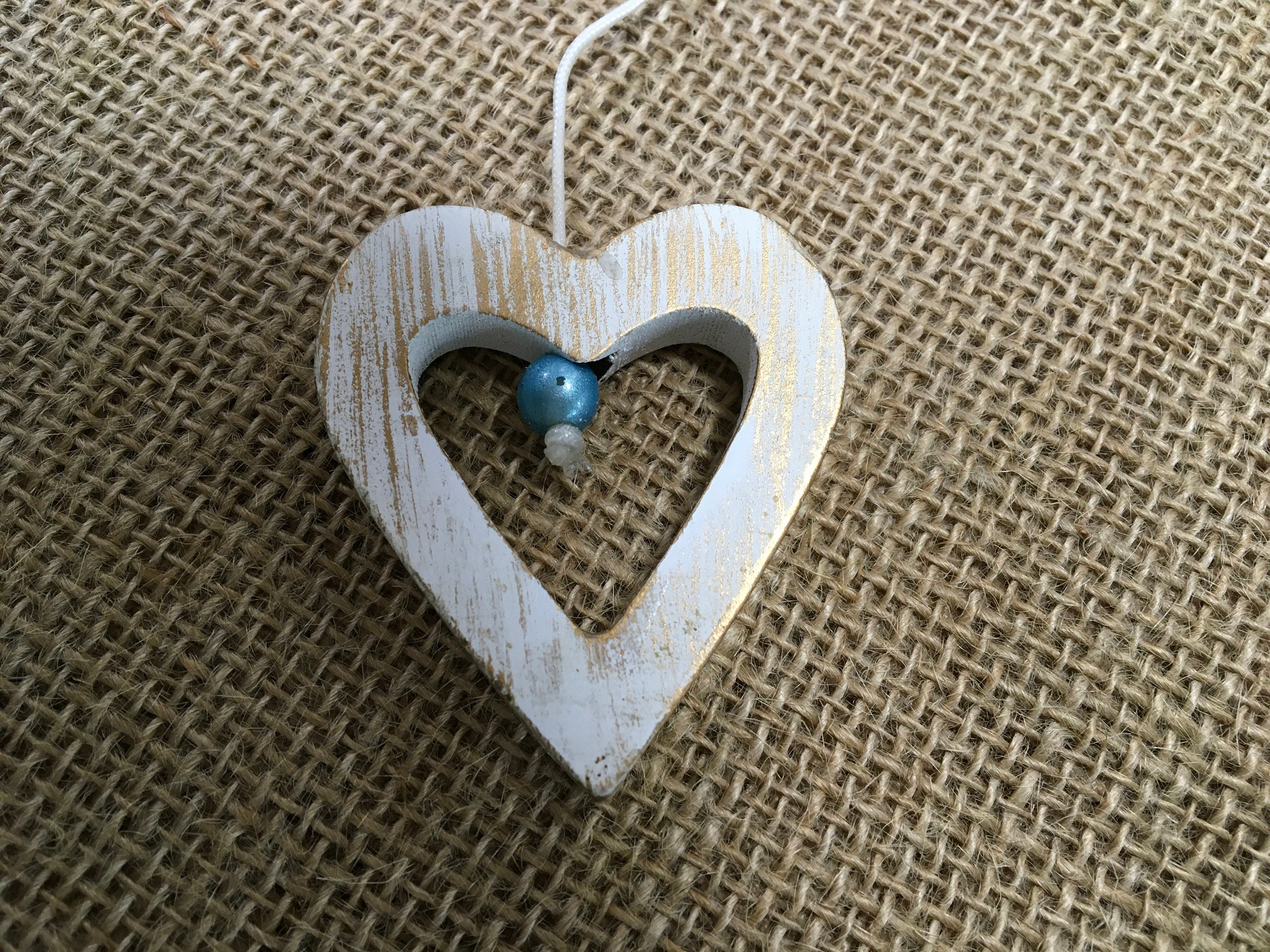 Wooden Heart Light Pull. Handmade Shabby Chic Heart Light Pull With ...
