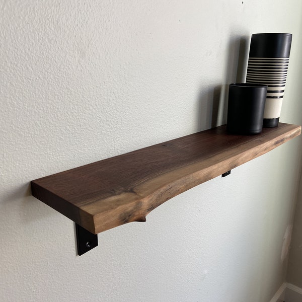 Floating Live Edge Shelf - Etsy
