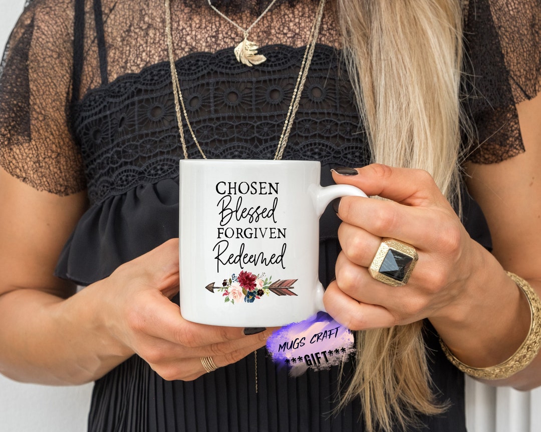 Chosen Forgiven Jesus Tumbler Tumbler Mug Coffee Gift Religious Mug ...