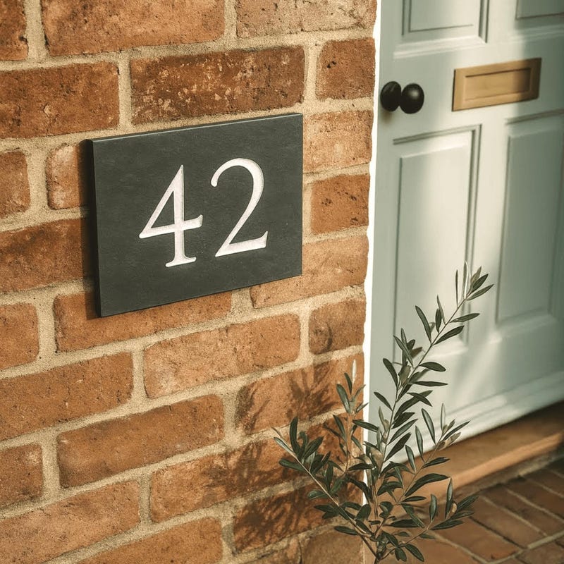 House Number Sign - Etsy UK