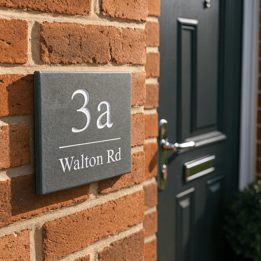 Engraved Slate House Sign – Custom Address Plaque, Outdoor Rated - Etsy