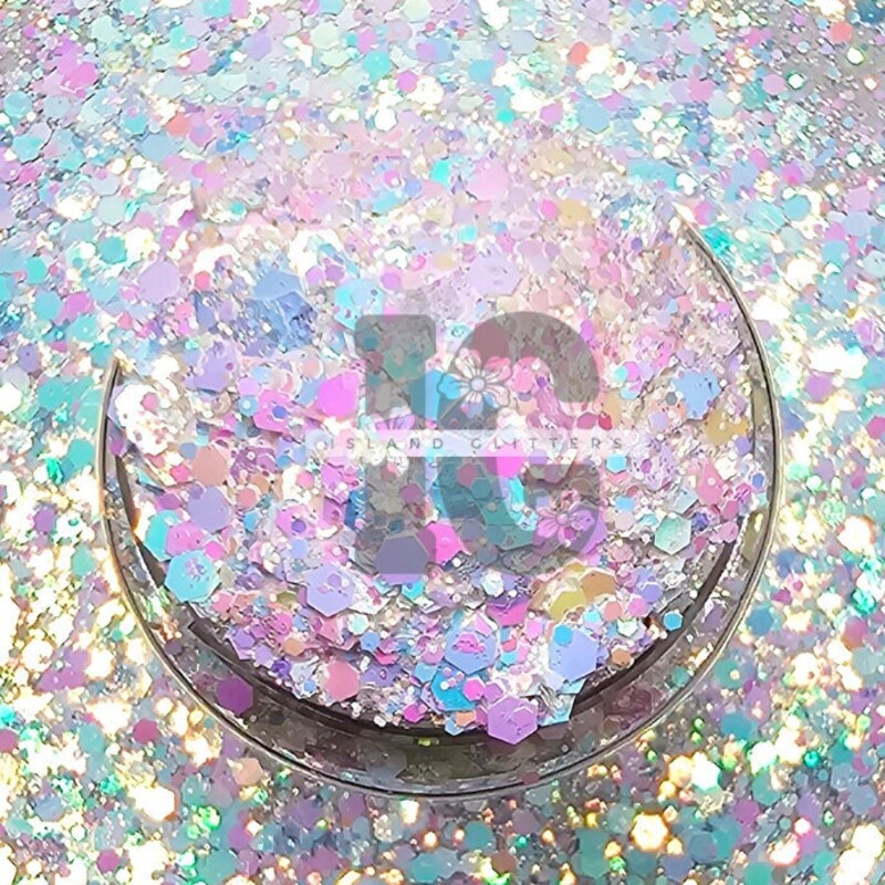Iridescent White Glitter - Etsy