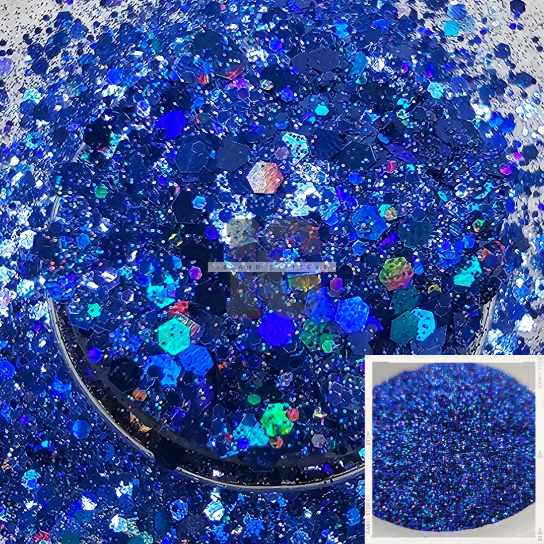 SIARGAO - Blue Glitters | Chunky Blue Holographic Glitters | Royal Blue ...