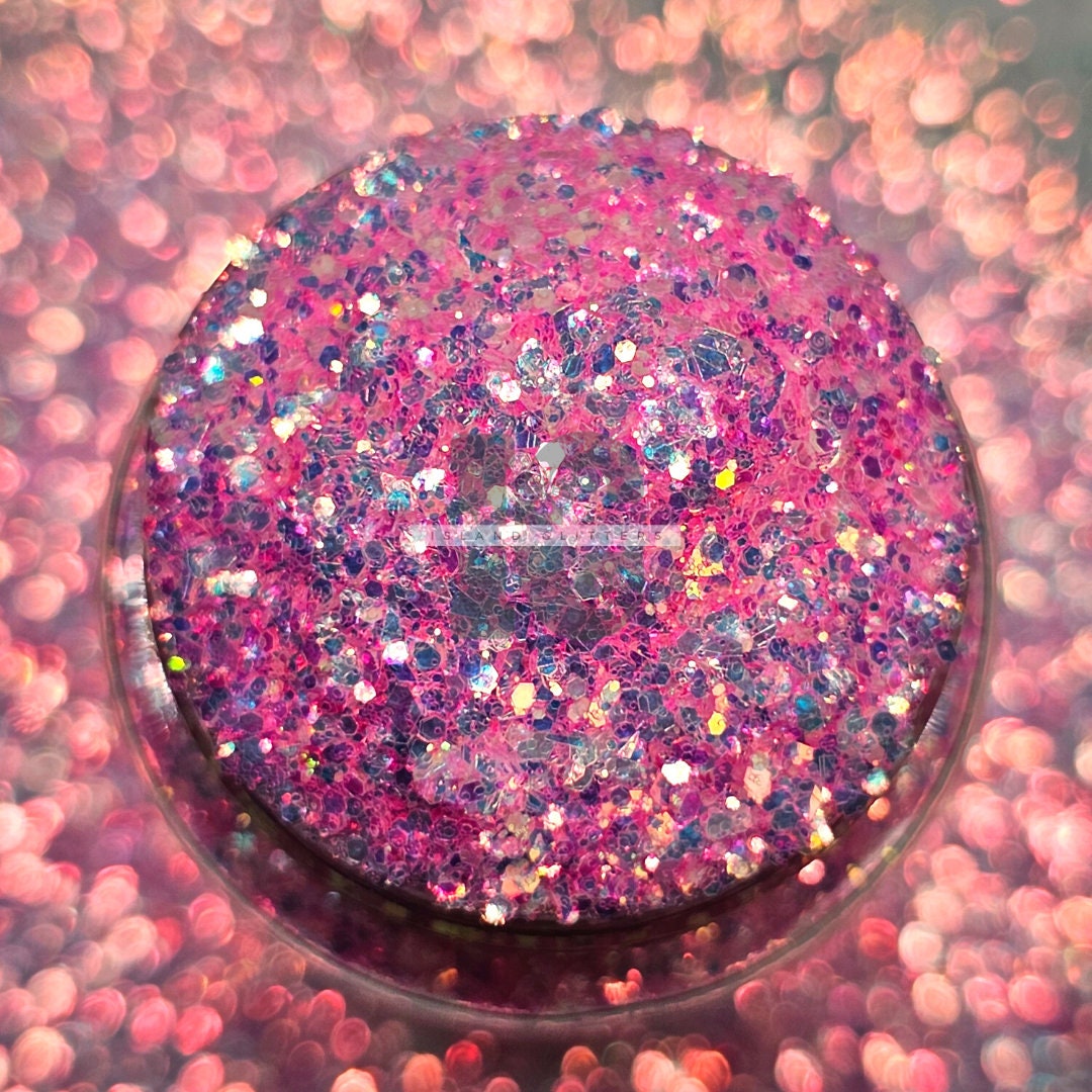HIBISCUS MINI Pastel Pink Glitter Pastel Opal Pink Glitter Spring ...