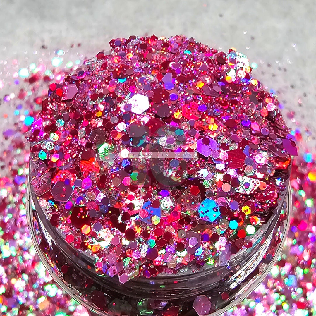 HOT MESS -chunky Red and Pink Glitter Mix | Chunky Vday Glitters ...