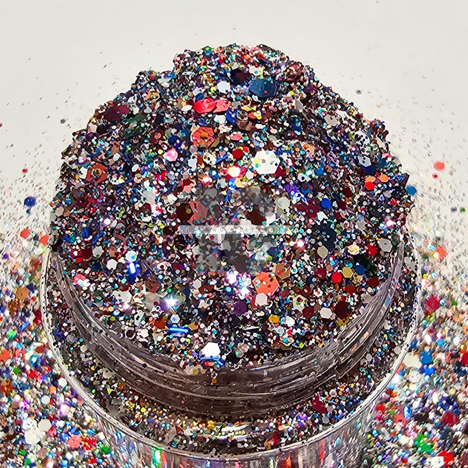 BANGER - Red White Blue Silver Glitters | Silver Glitters | Chunky ...