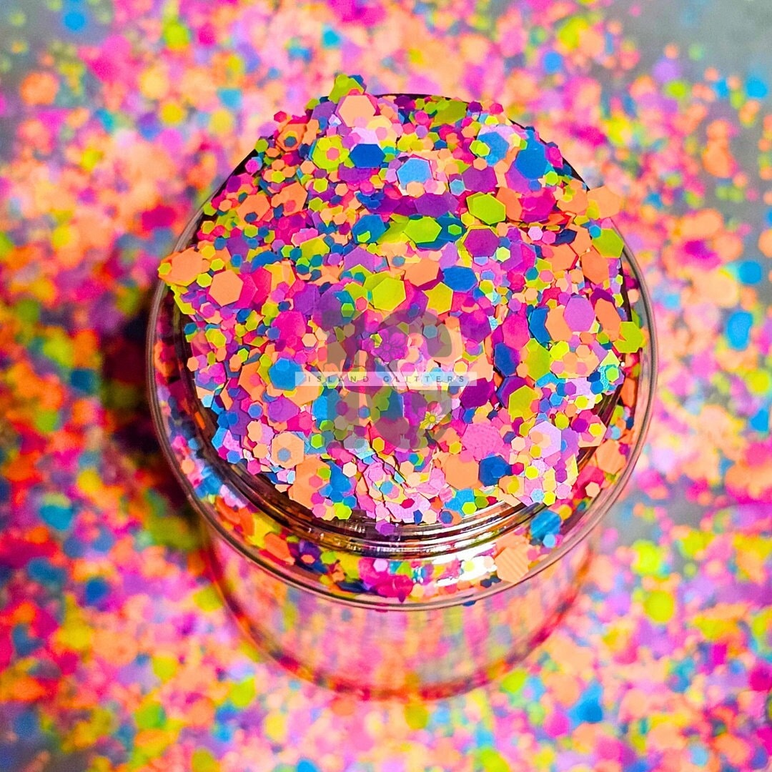 LET'S BE FRANK - Neon Colors | Chunky Neon Glitters | 90s Neon Glitters ...