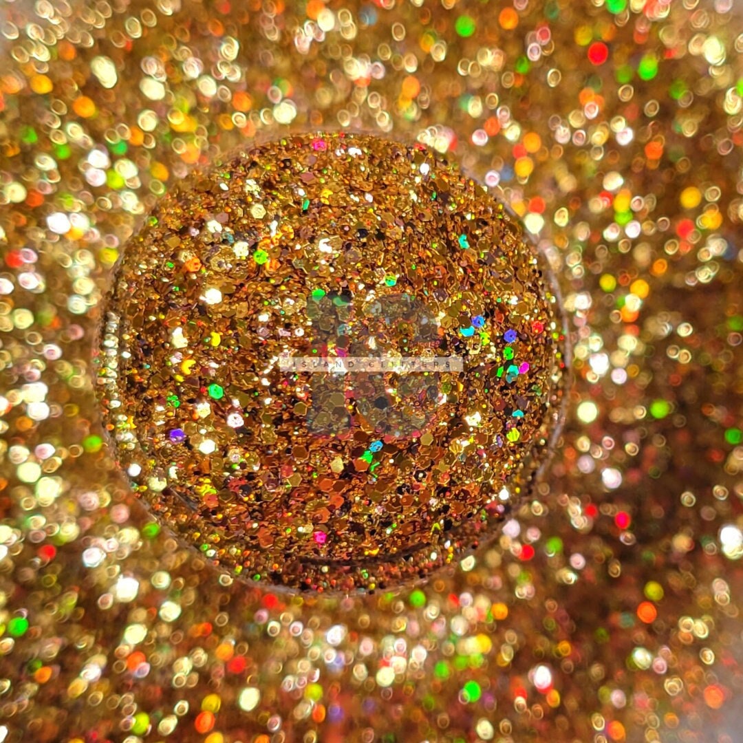 CLEOPATRA Yellow Gold Holographic Glitter 24k Gold - Etsy