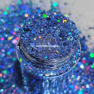 WATERFALL - Fine Blue Glitters | Holographic Blue Glitter | Royal Blue ...