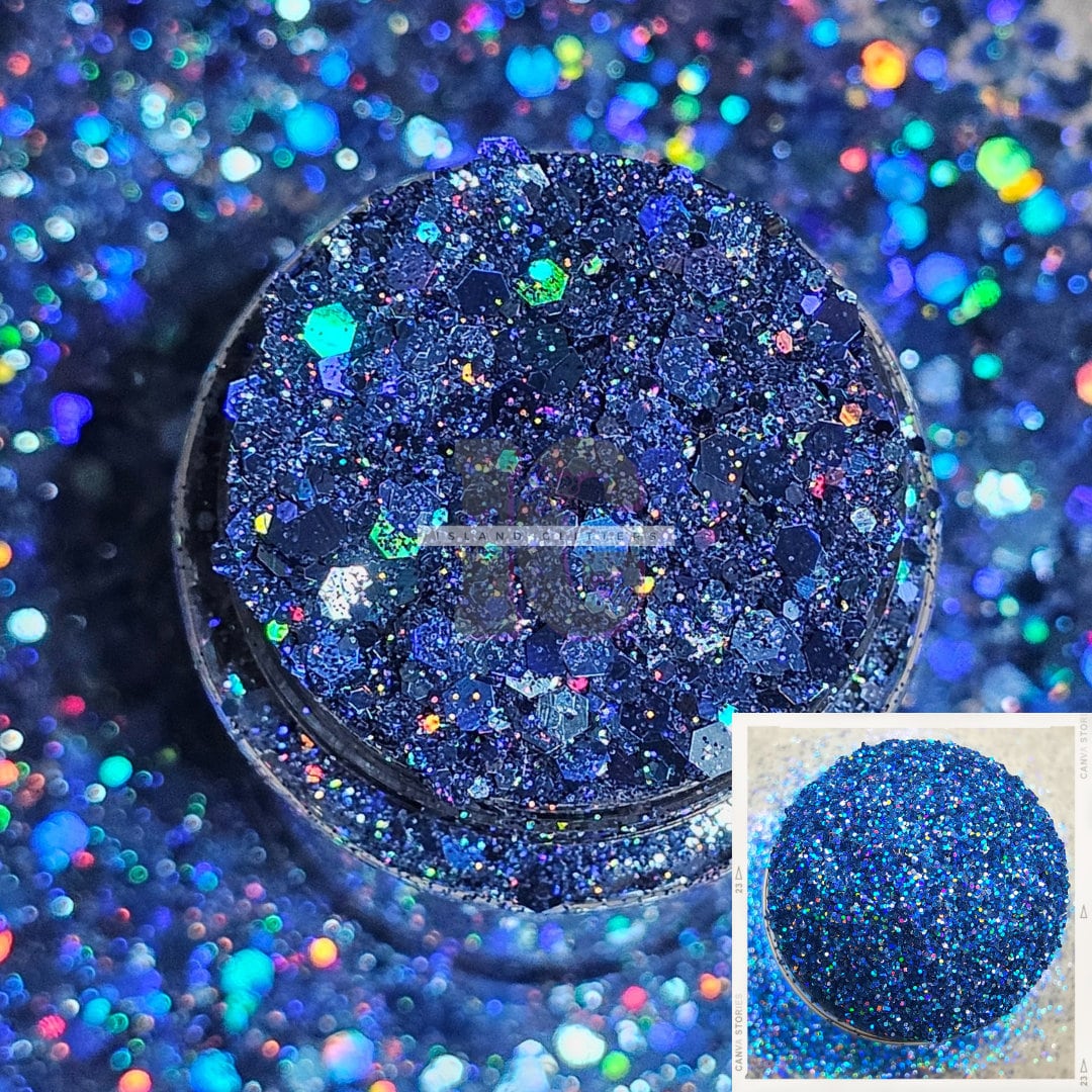 WATERFALL - Fine Blue Glitters | Holographic Blue Glitter | Royal Blue ...