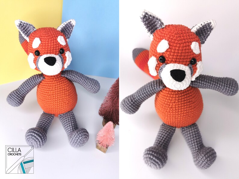 Ruben the Red Panda Crochet Pattern PDF Crochet Pattern Red Panda Amigurumi Pattern Red Panda ...