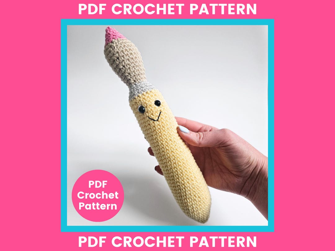 Paintbrush Crochet Pattern PDF | Easy Amigurumi Toy | Beginner Friendly ...
