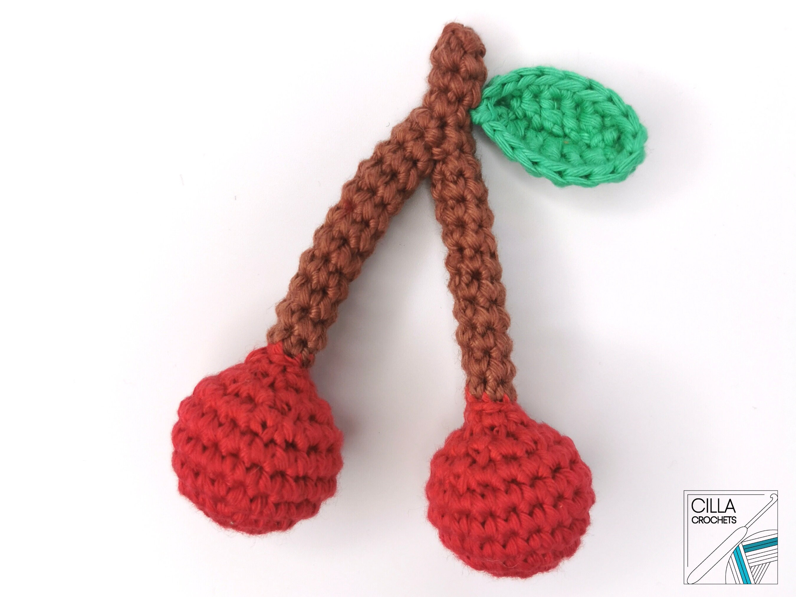 Cherry Crochet Pattern Cherry Amigurumi Pattern Cheerful Cherries Fruit ...
