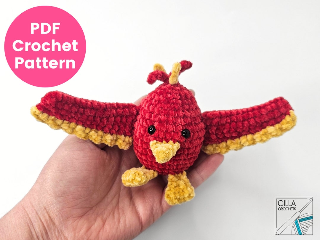 Phoenix Crochet Pattern PDF | Small Egg-shaped Amigurumi | Intermediate ...