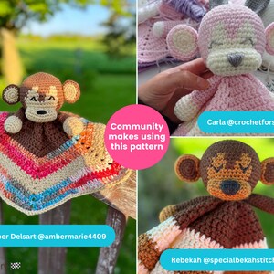 Monkey Lovey Crochet Pattern, Millie the Monkey Lovey PDF Crochet ...