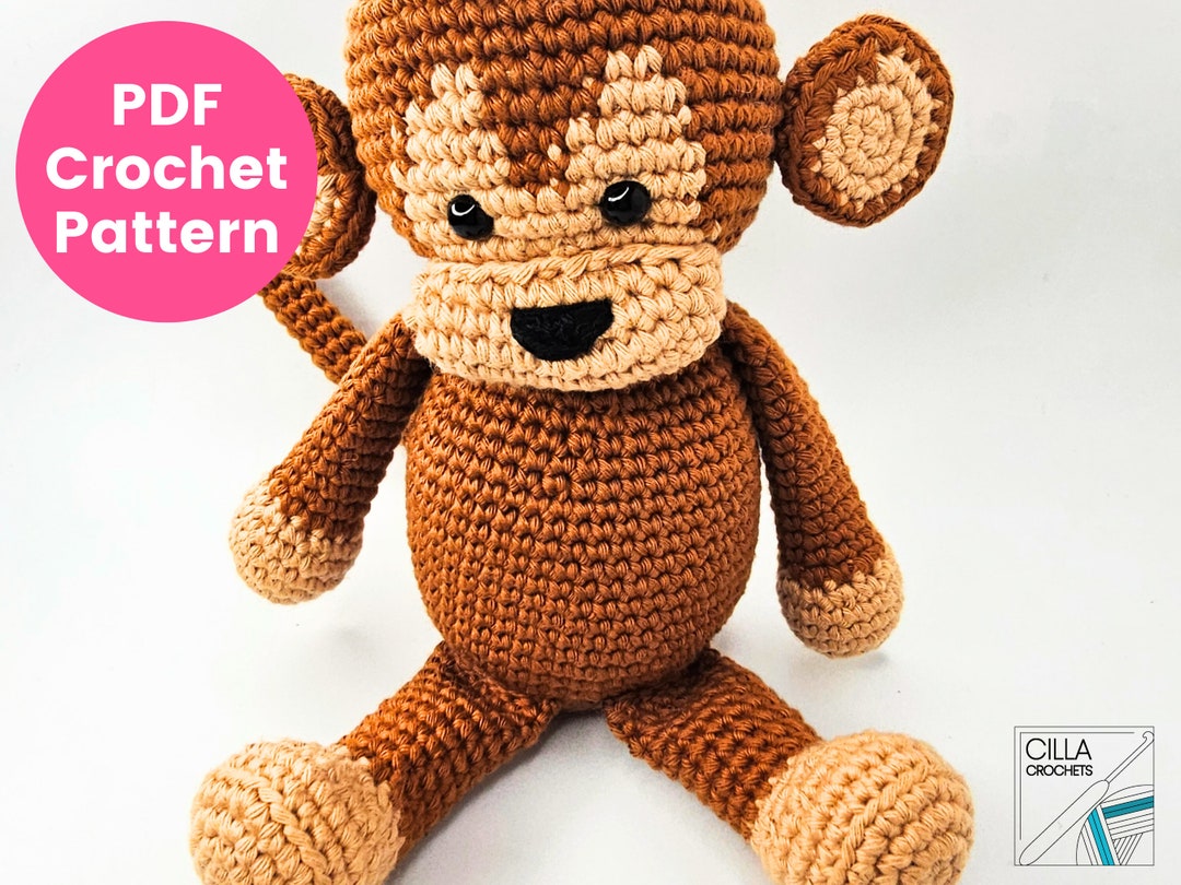 Monkey Crochet Pattern | Monkey Amigurumi Pattern | Milo the Monkey ...