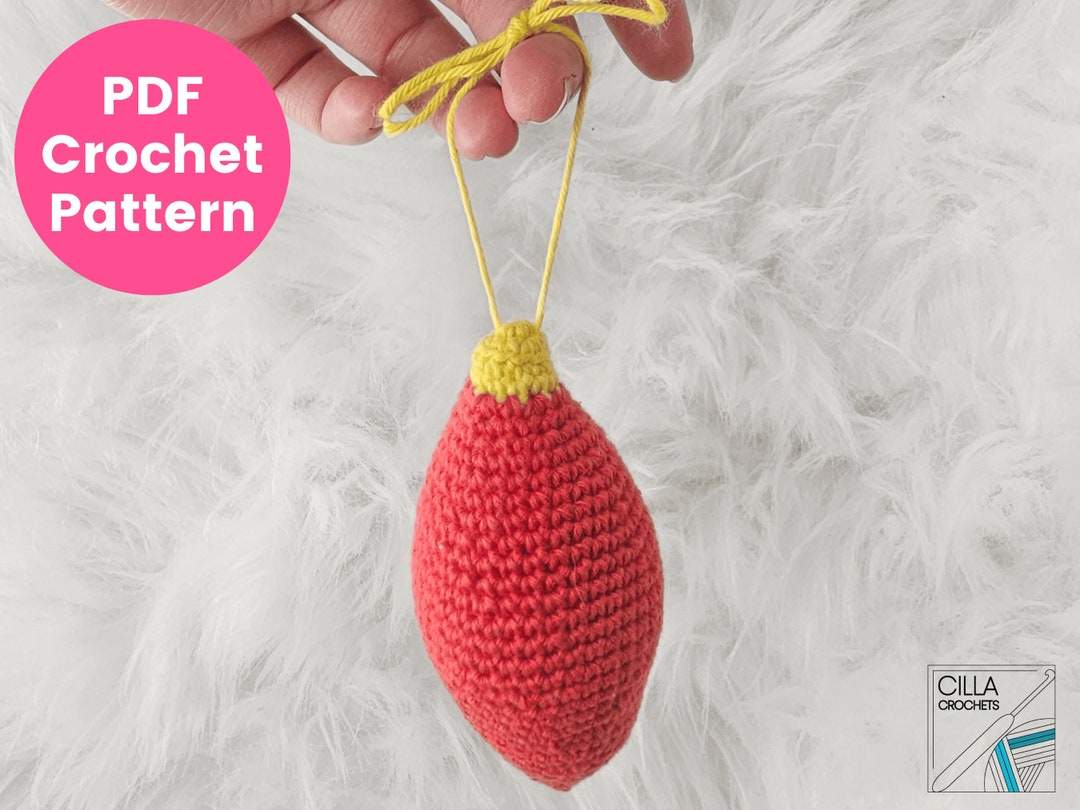 Nut Shape Bauble Crochet Pattern | Christmas Ornament Crochet Pattern ...