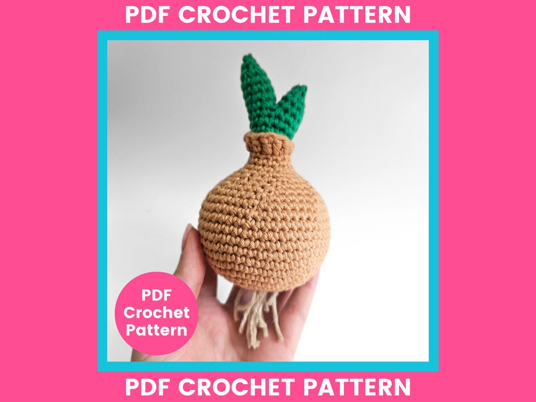 Onion Crochet Pattern PDF | Easy Amigurumi Vegetable Toy | Easy Crochet ...