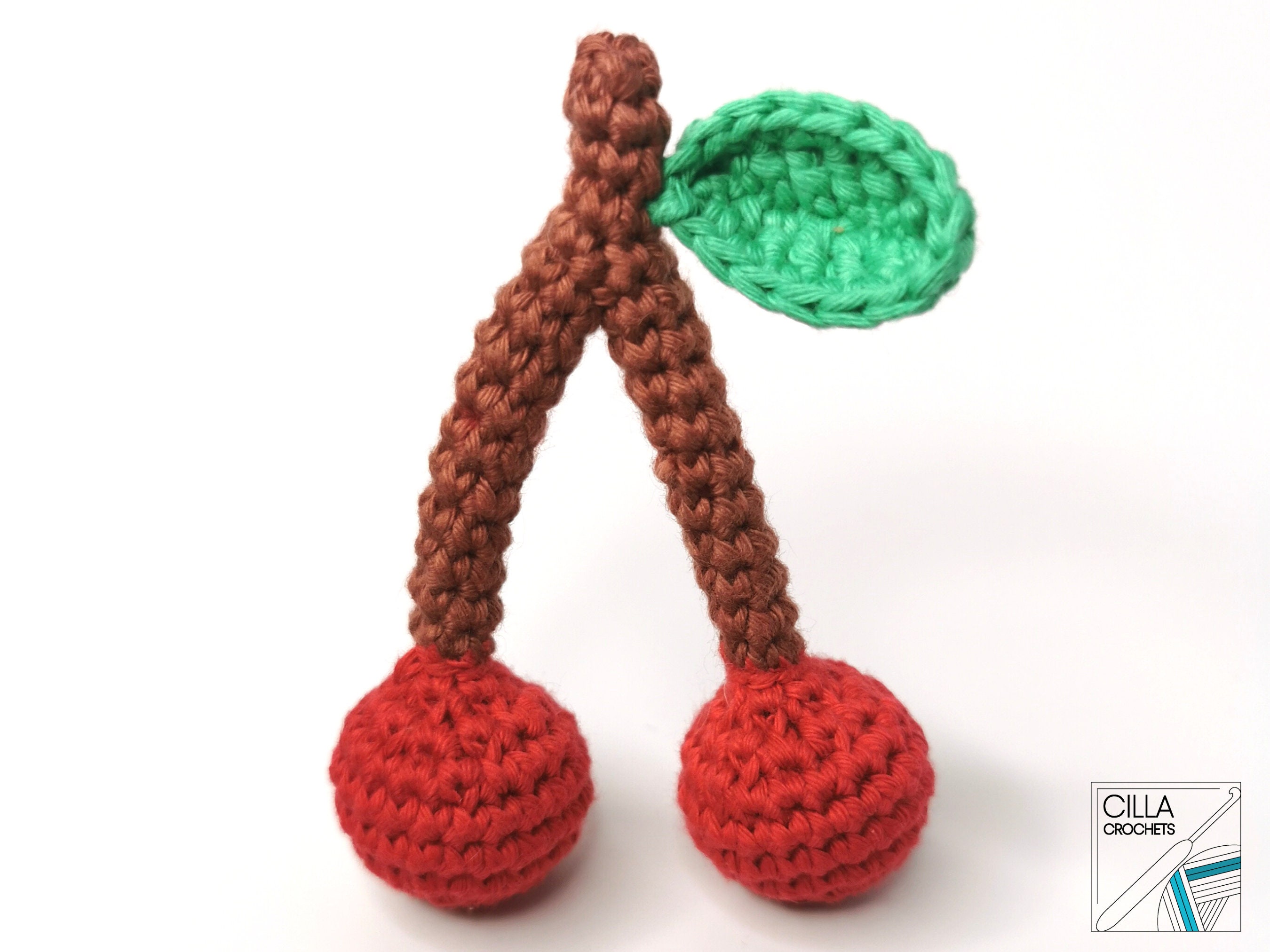 Cherry Crochet Pattern Cherry Amigurumi Pattern Cheerful Cherries Fruit ...