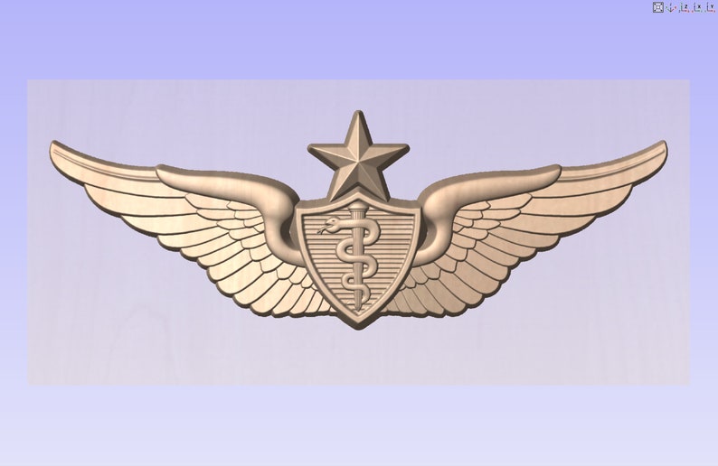 US Army Senior Flight Surgeon Wings 3D Model - Etsy