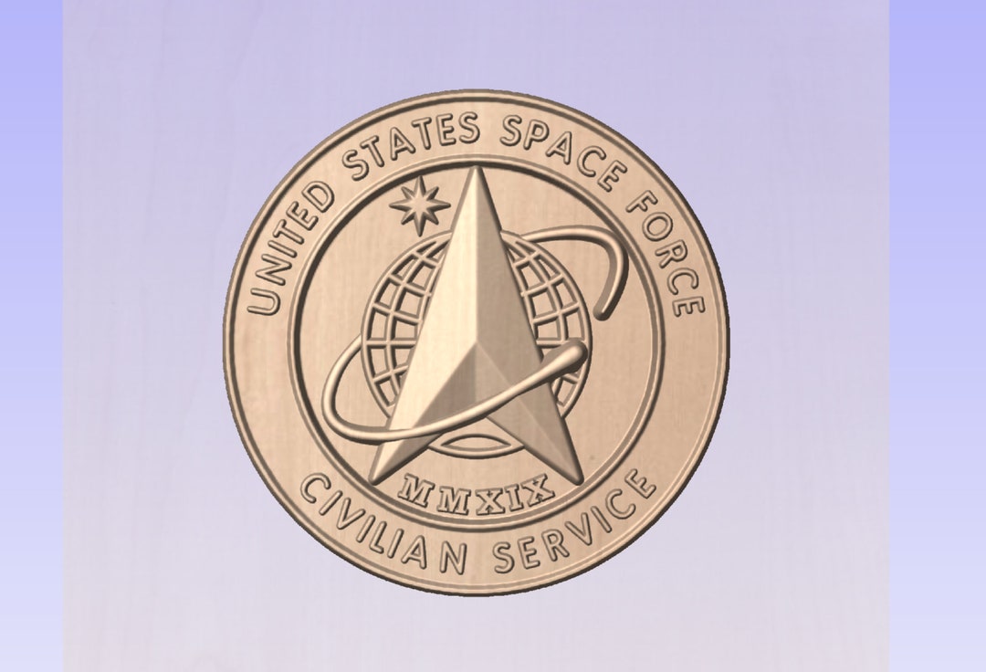 US Space Force Civilian Service Pin 3D Model - Etsy