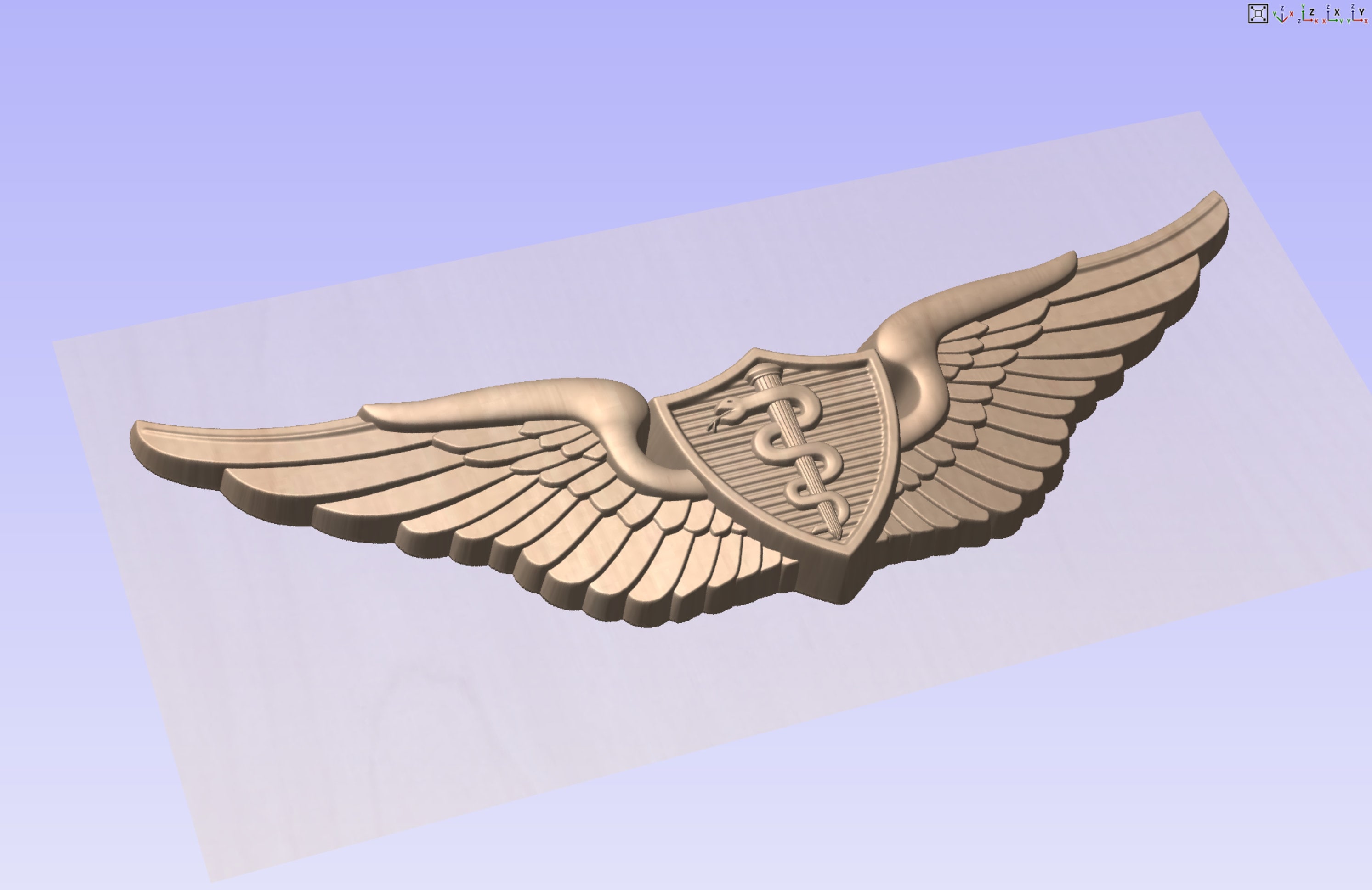 US Army Flight Surgeon Wings 3D Model - Etsy Australia