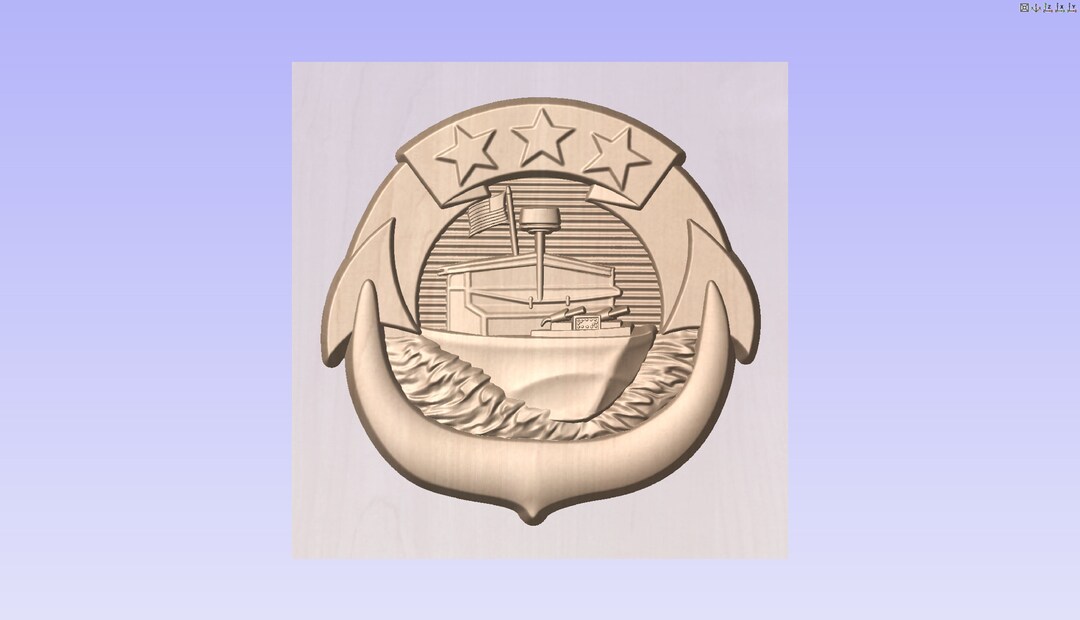 US Navy Small Craft Insignia 3D Model - Etsy UK