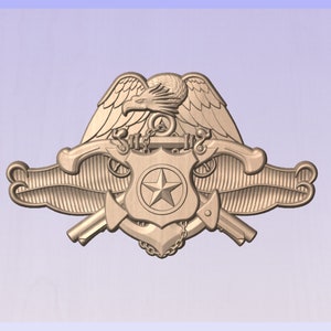 US Navy Security Forces Master Badge 3D Model - Etsy