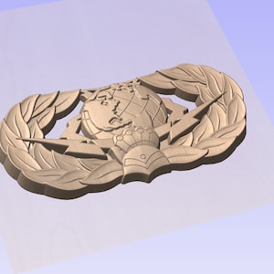 USAF Basic Cyber Space Support Badge 3D Model - Etsy