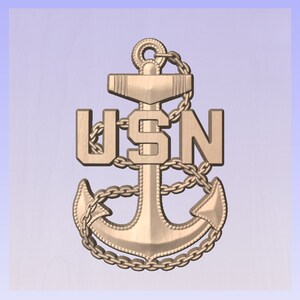 US Navy Chief Rank 3D Model - Etsy