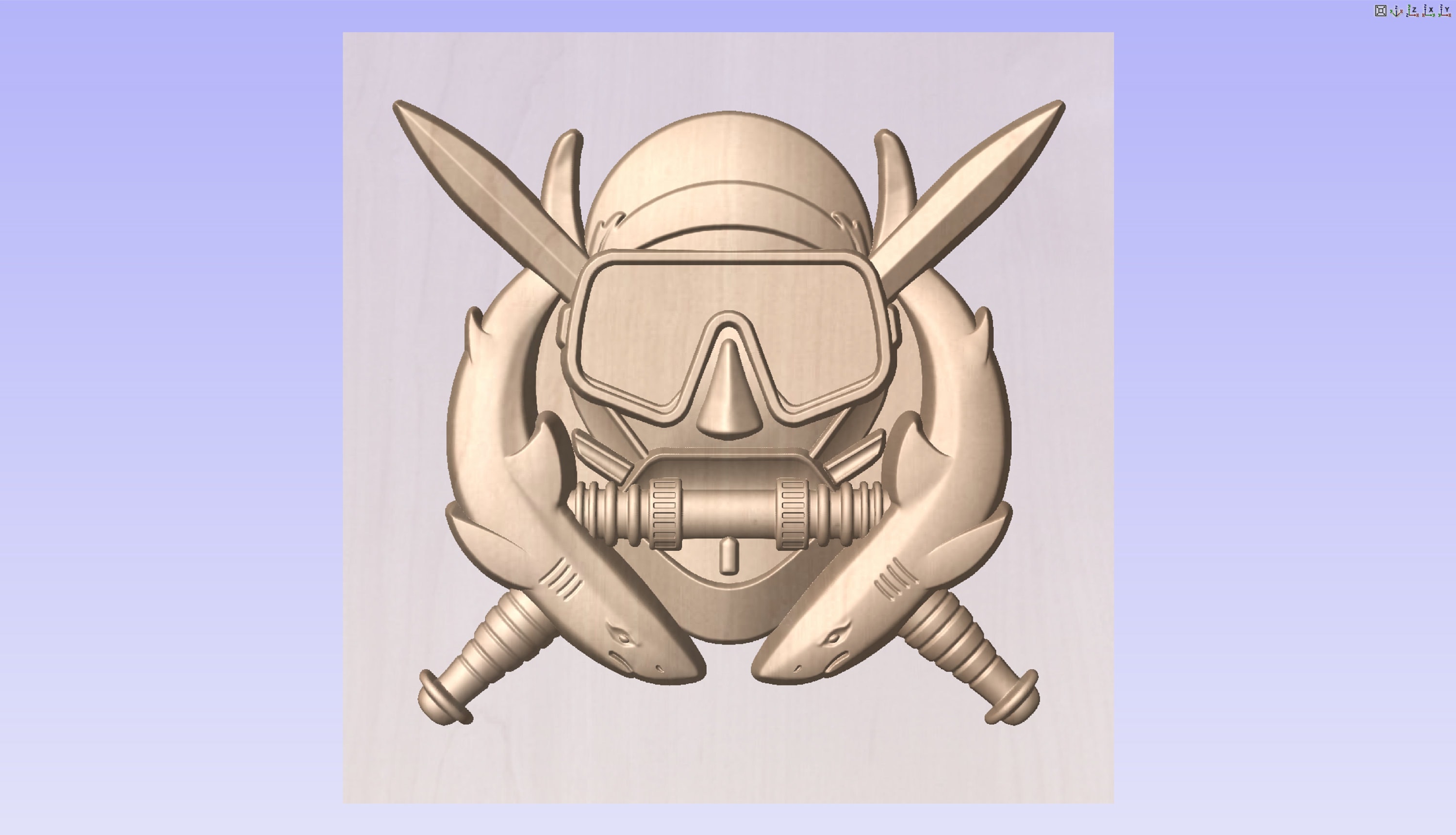 Special Forces Combat Diver Badge 3D Model - Etsy