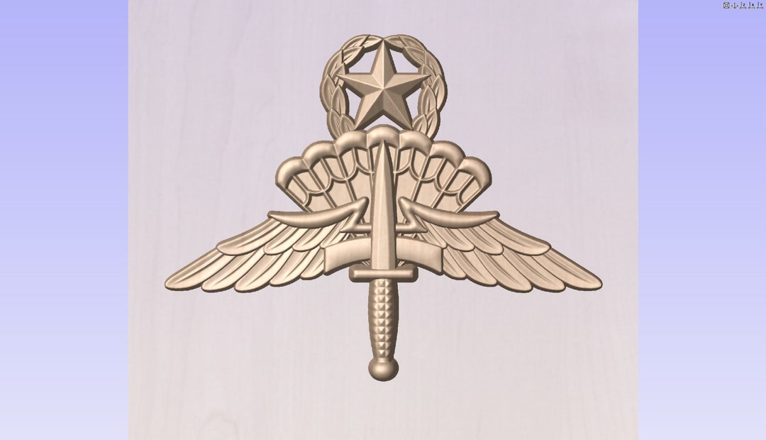 Master Freefall Parachutist Badge 3D Model - Etsy