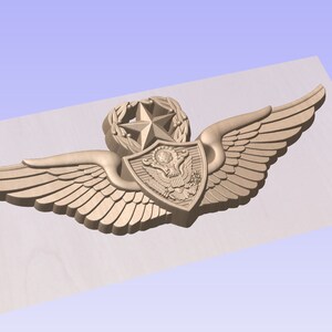US Army Master Aircrew Wings 3D Model - Etsy