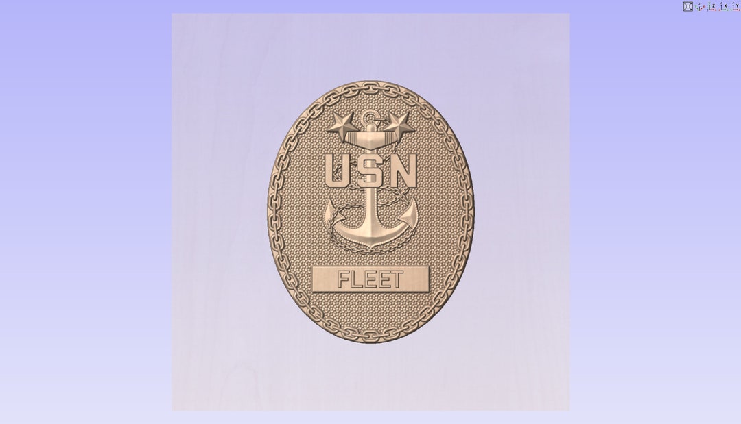 US Navy Master Chief Fleet Badge 3D Model - Etsy