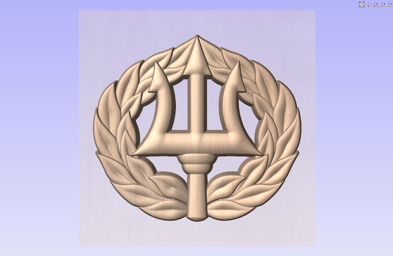 US Navy Command Ashore Insignia 3D Model - Etsy Australia