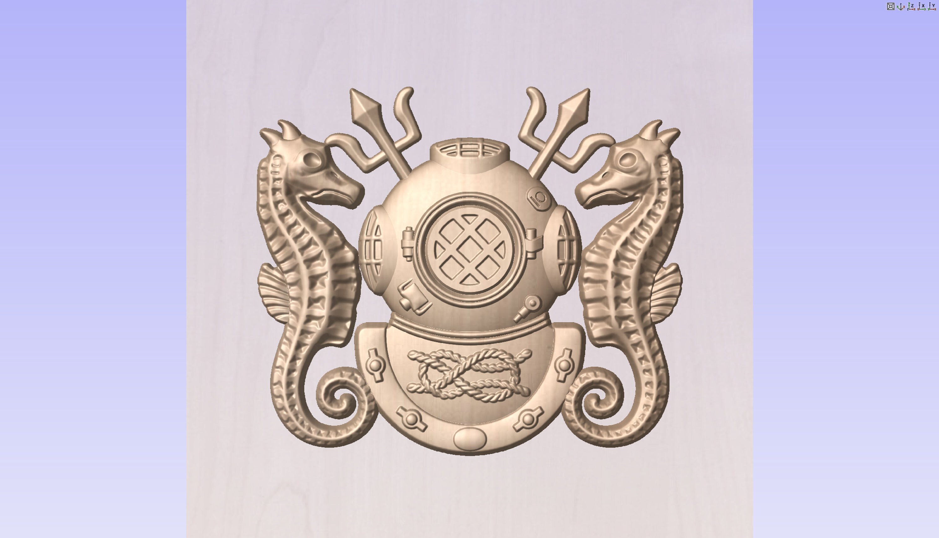 Master Diver & Diving Officer Badge 3D Model - Etsy