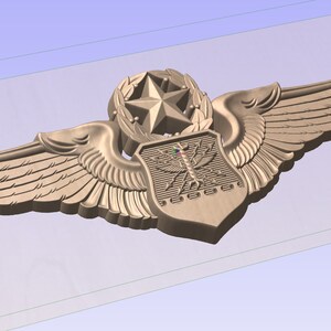 USAF Master Navigator Wings Insignia 3D Model (Instant Download) - Etsy