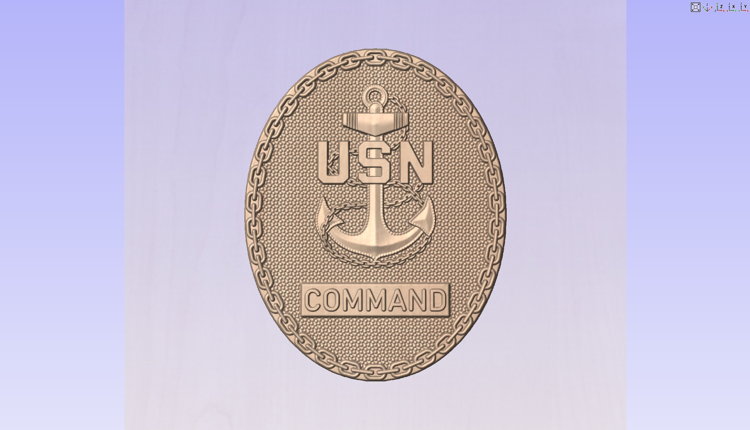 US Navy Chief Command Badge 3D Model - Etsy