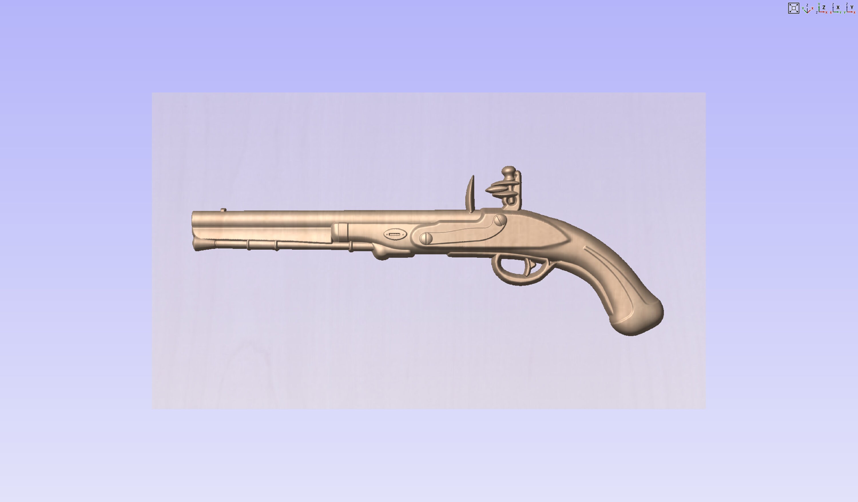 Flintlock Pistol Left Side 3D Model - Etsy Australia