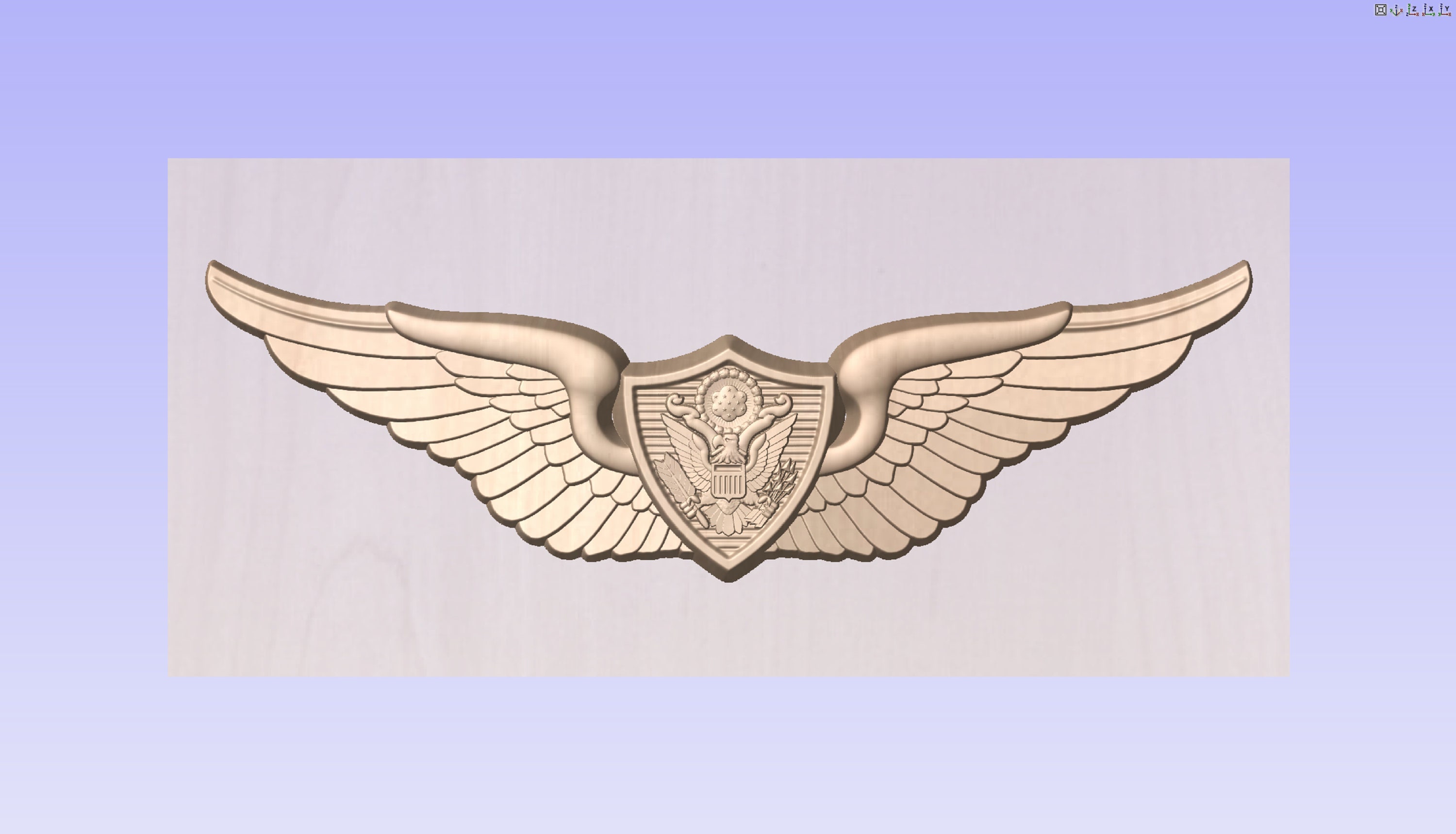 US Army Aircrew Wings 3D Model - Etsy