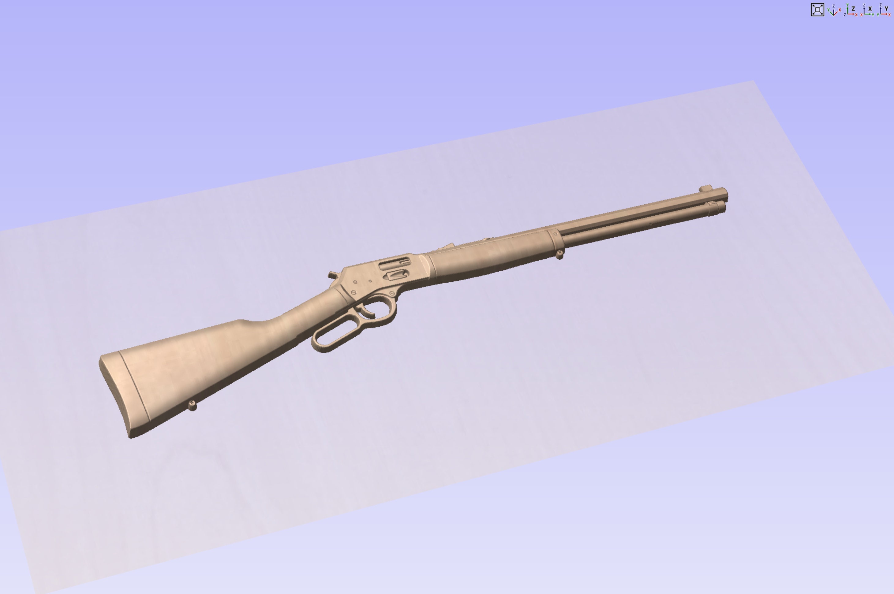 Cowboy Lever Action Rifle Plain Version 3D Model (DECORATIVE) - Etsy