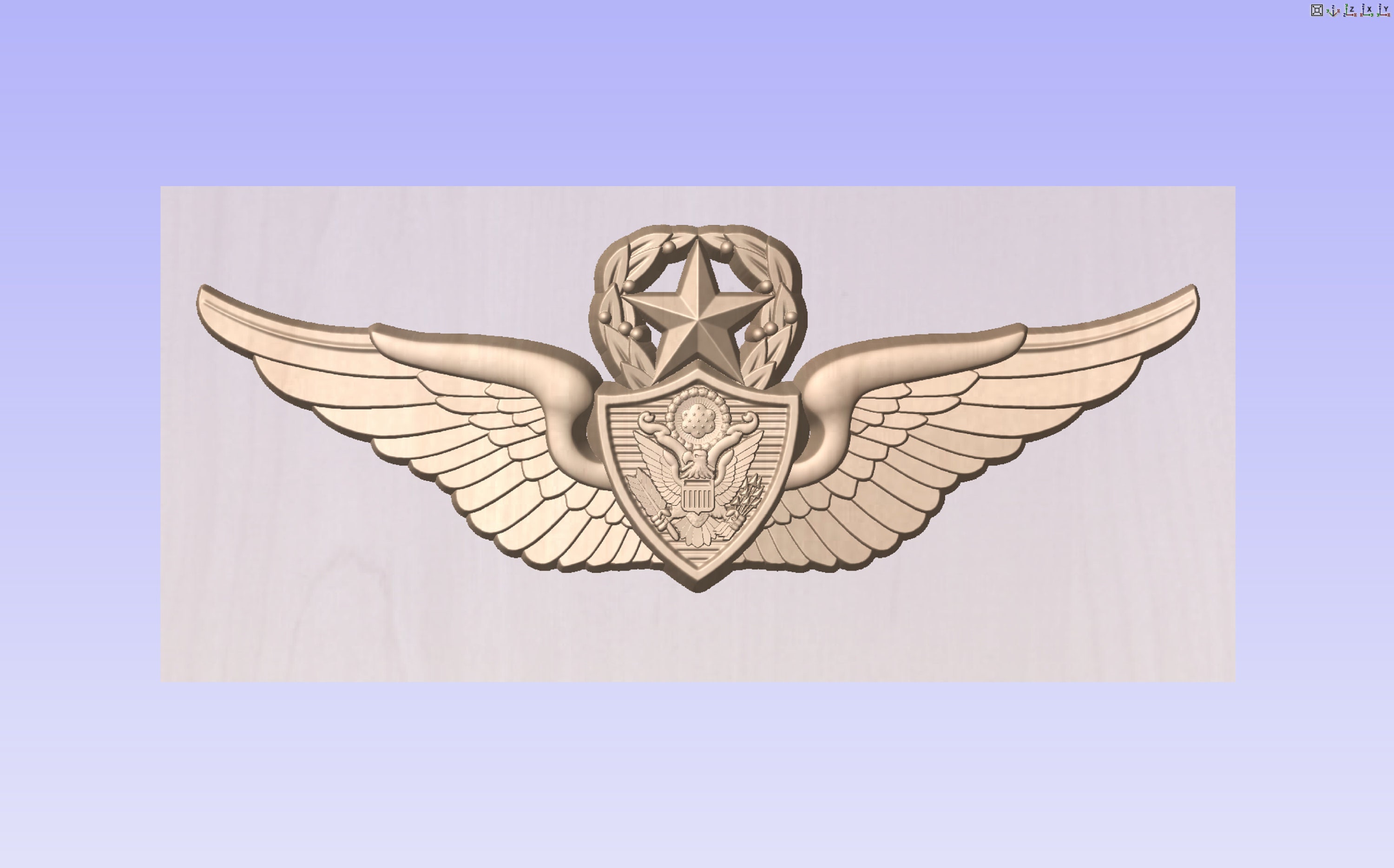 US Army Master Aircrew Wings 3D Model - Etsy