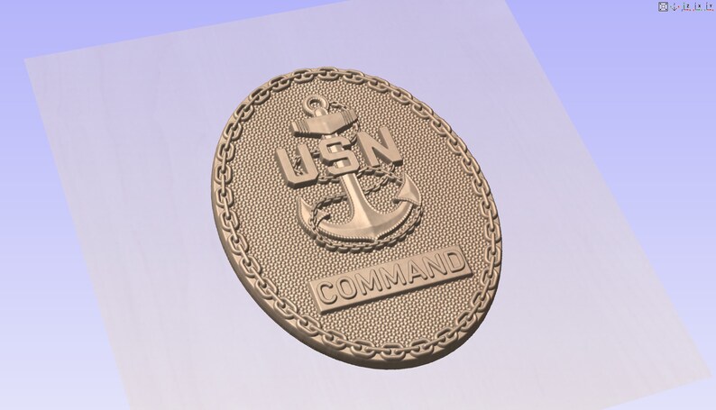 US Navy Chief Command Badge 3D Model - Etsy